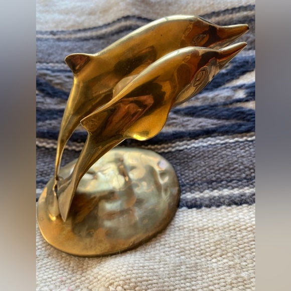 Solid Brass | Accents | Vtg Solid Brass Jumping Dolphins | Poshmark